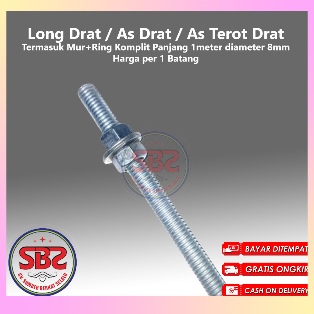 Jual TEROT - Long Drat / As Drat / As Terot Drat + Mur + Ring Komplit ...