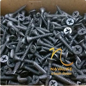 Jual Skrup gypsum / skrup plafon pvc / sekrup drywall hitam per kotak ...