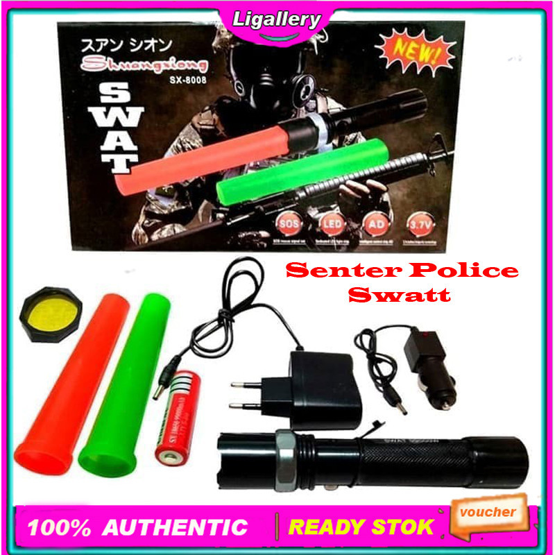 Jual Senter Police Swat Cone Lalin Senter Swat Police 2 Lalin Double ...