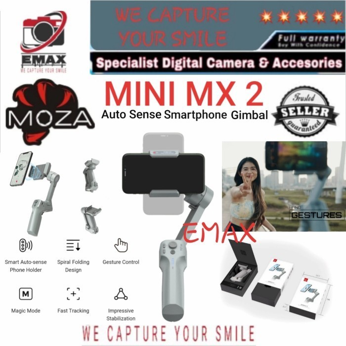 Jual Produk 100% Original MOZA Mini MX2 3-Axis Auto Sense Smartphone ...