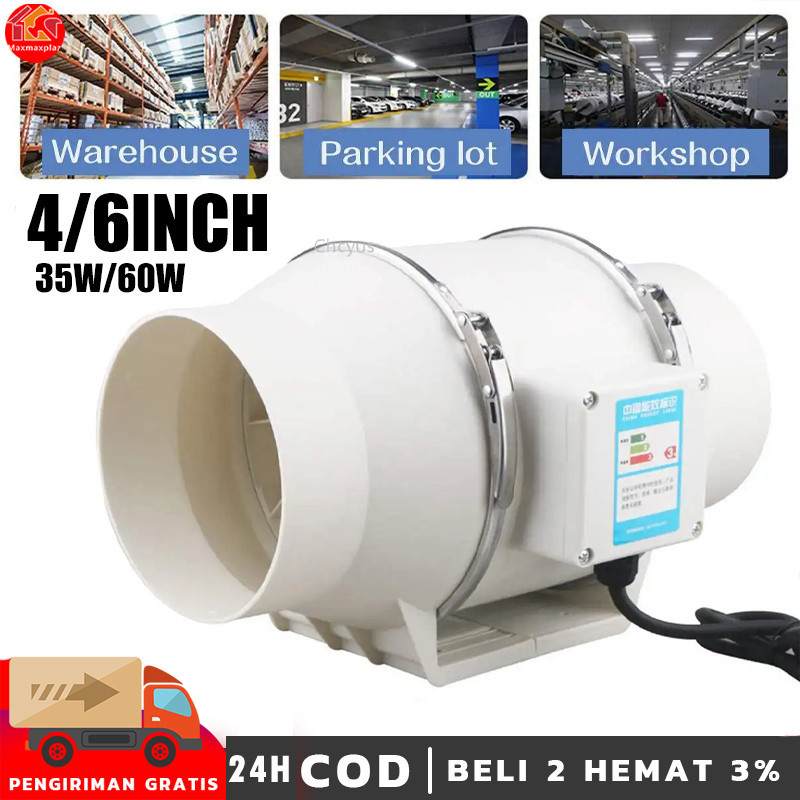 Jual 4Inch Blower Exhaust Fan kipas ventilasi multi fungsi duct Blower kipas cookerhood dapur ...