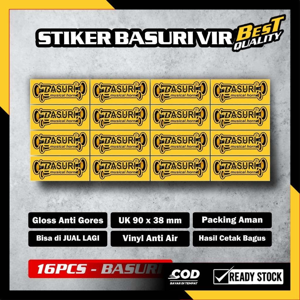 Jual Stiker Bus BASURI MUSICAL HORN 16PCS VIRAL - Sticker Bismania ...