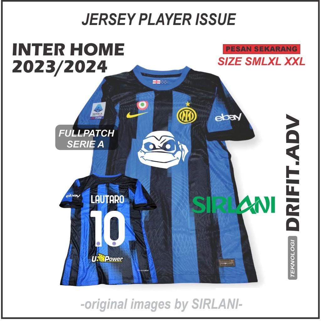 Jual JERSEY INTER HOME PLAYERISSUE Pi 23 24 KURA KURA NINJA TURTLE ...
