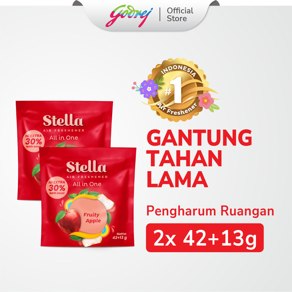 Jual Stella All In One Fruity Apple 42+13gr x2 - Pengharum Ruangan ...
