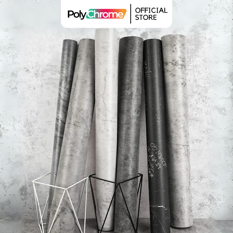 Jual [Superior Quality] Wallpaper Industrial Premium Vinyl Concrete ...