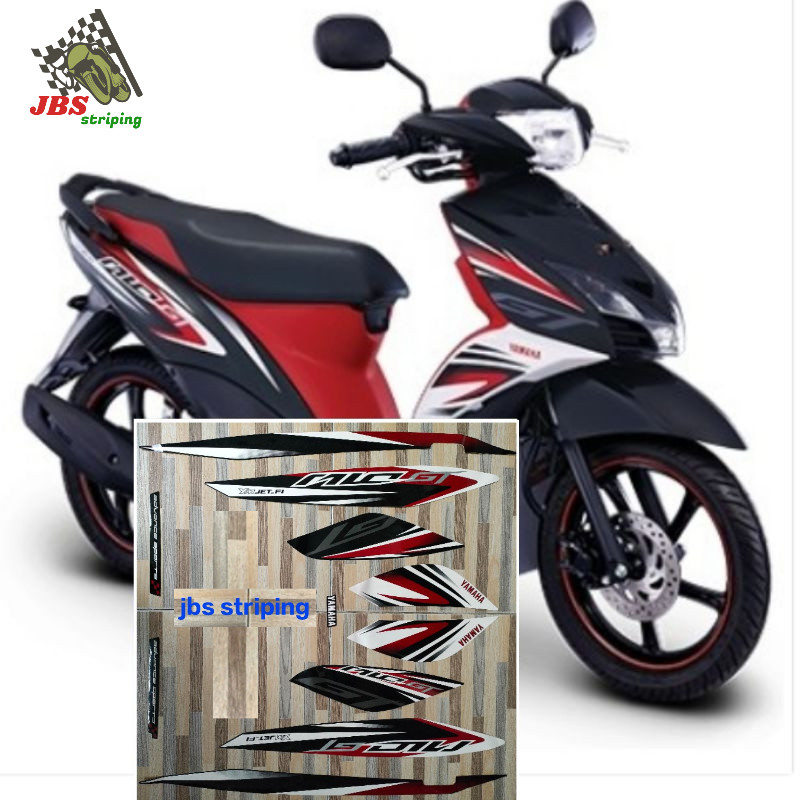 Jual Stiker mio Striping Yamaha Mio GT hitam putih merah tahun 2014 ...