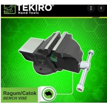 Jual Tekiro Ragum 3" / Catok Meja 3 inch / Bench Vice Body Steel 3 inch ...