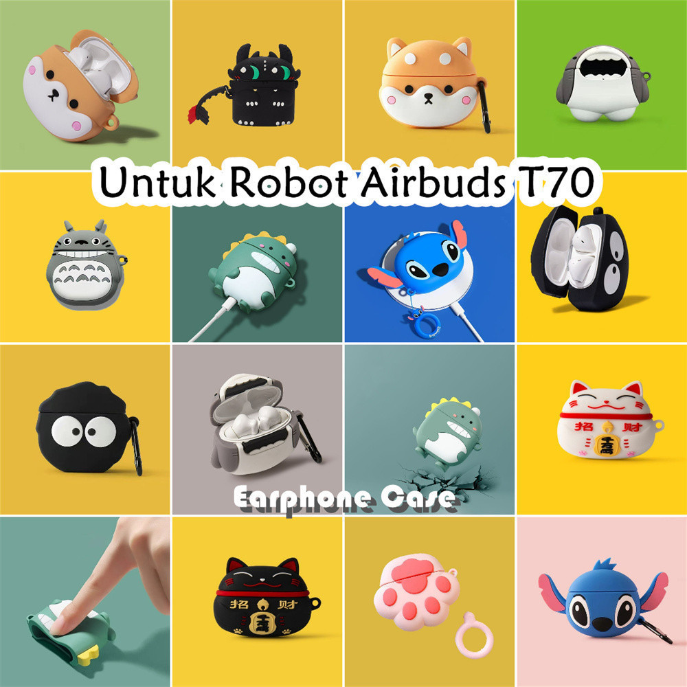 Jual 【variety】Untuk Robot Airbuds T70 Case Kreatif Kartun Cakar kucing ...