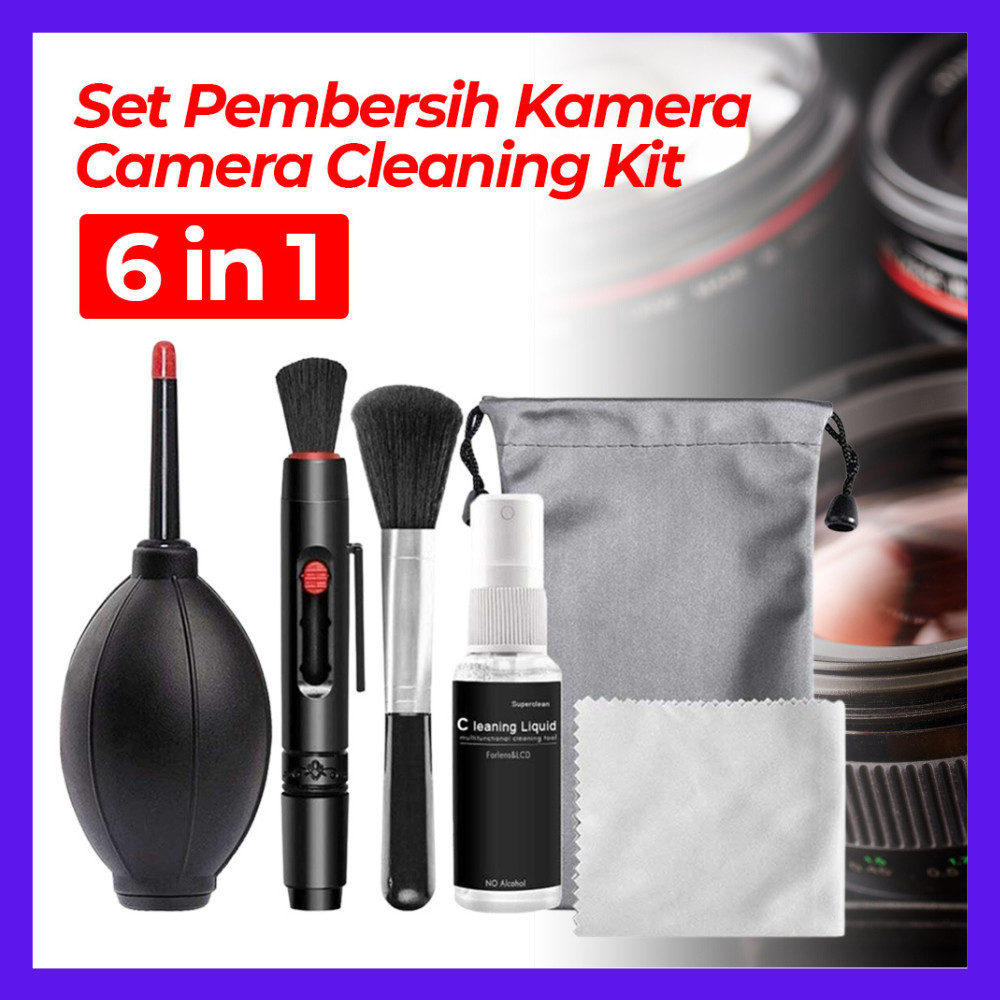 Jual Set Pembersih Kamera Camera Cleaning Kit 6 in1 DSLR Lens Camera ...