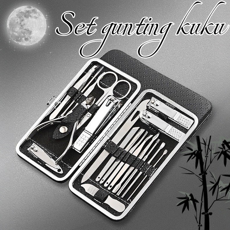 Jual 【19PCS】Gunting Kuku Set 19 In 1 Stainless Nail Tool Kits/Perawatan ...