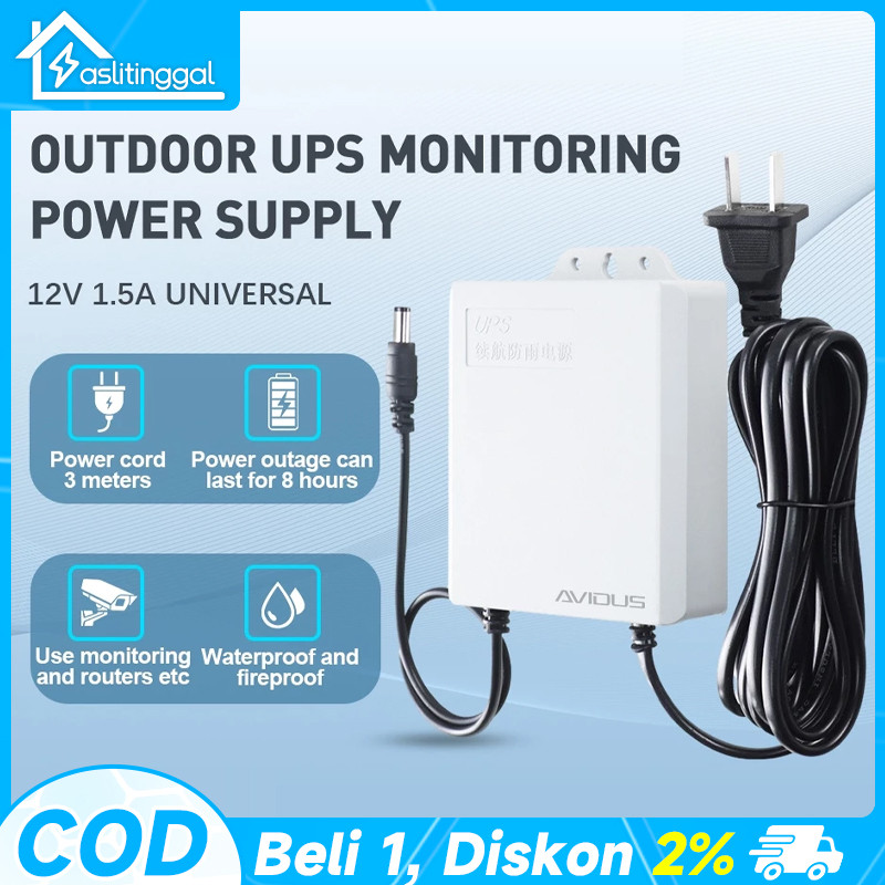 Jual 3600mah Ups Mini Dc 12v Back Up Daya Listrik Router Wifi /Modem ...
