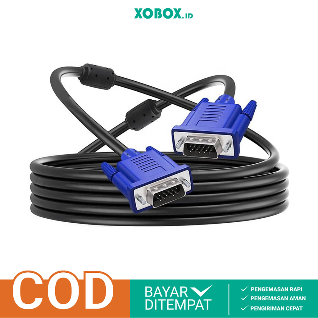 Jual Kabel VGA To VGA 5meter Kisonli Cable VGA Male to Male High Quality AK2008 | Shopee Indonesia