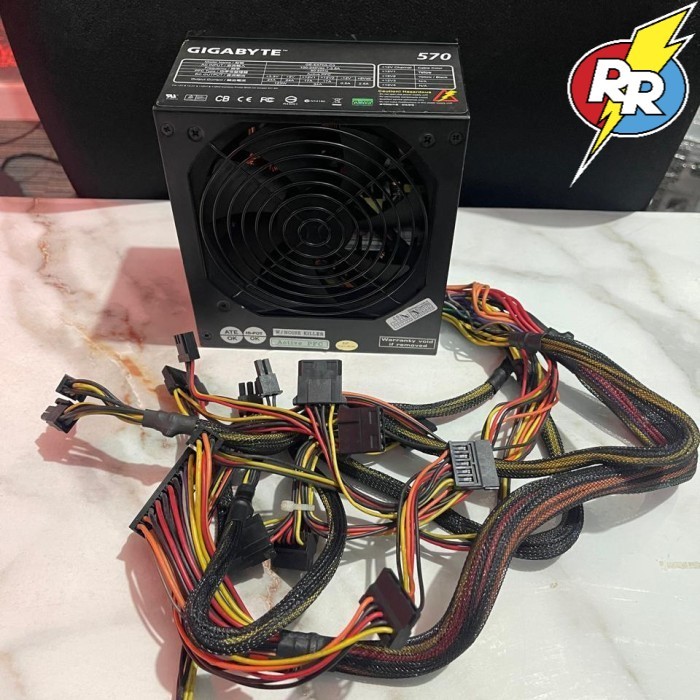 Jual PSU Power Suplay PC Merk Gigabyte 570 Mantap kabel - kabel lengkap ...