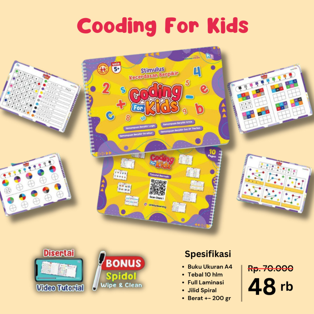 Jual Buku Cooding Coding For Kids Book Anak TK 3 4 5 Tahun | Shopee ...