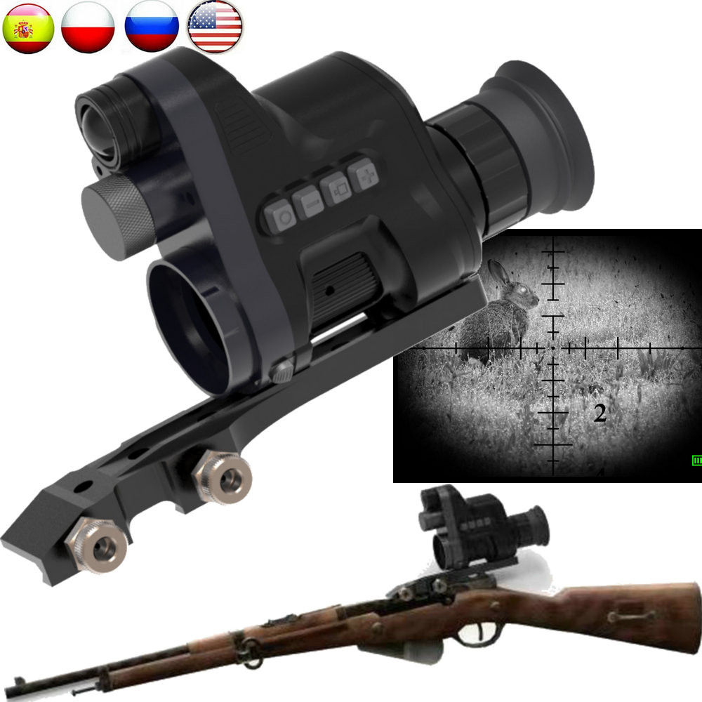 Jual NV710 Night Vision Rifle Scope 940nm 850nm NV riflescope Monocular ...