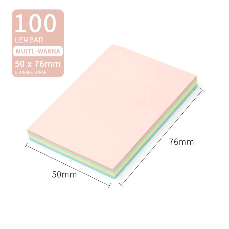 Jual 100 Lembar Morandi Color Sticky Note Memo Label Sticker Bookmark ...