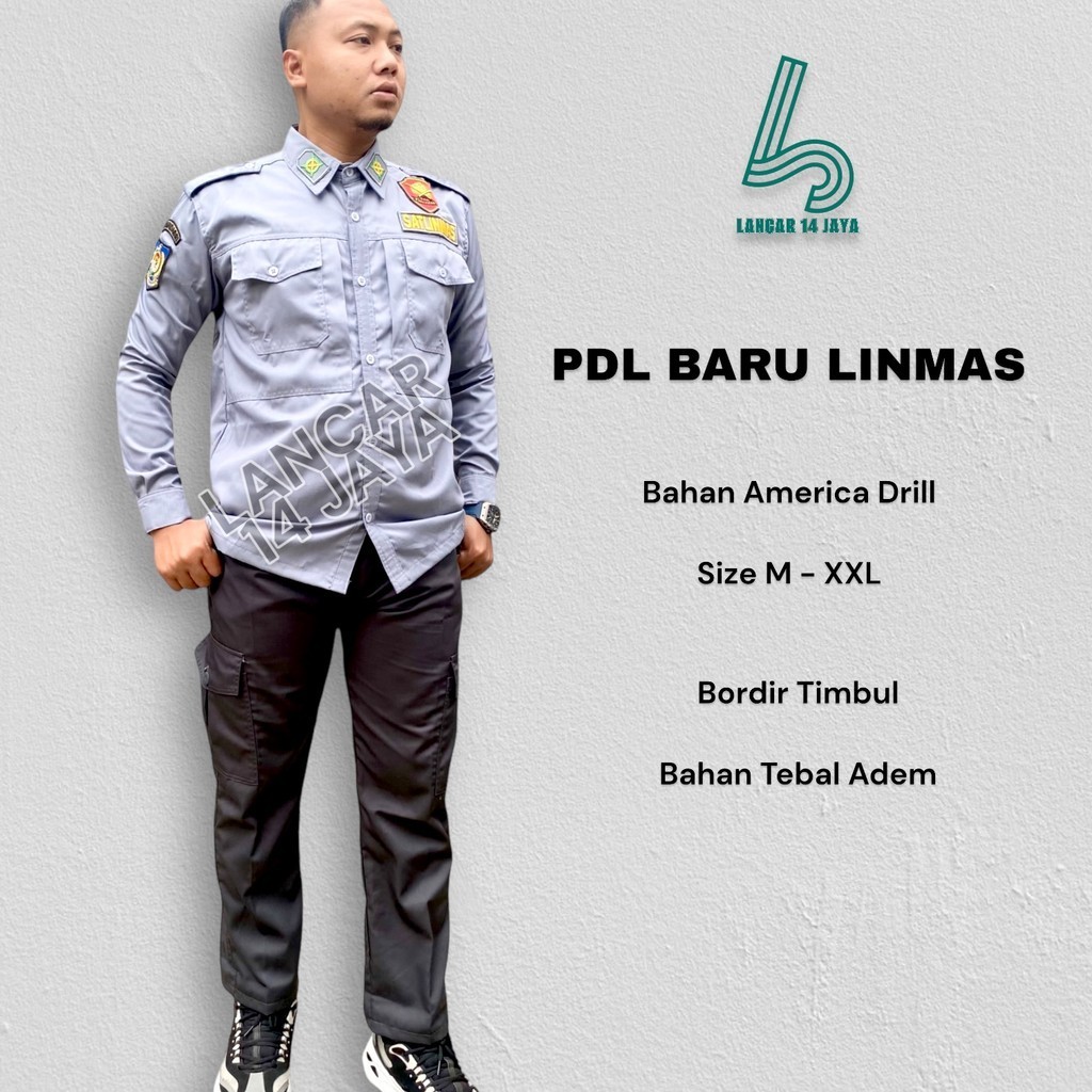 Jual Seragam linmas terbaru seragam linmas kemanan desa bahan American ...