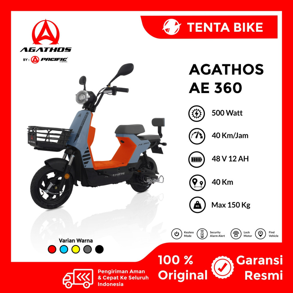 Jual Sepeda Listrik Dewasa Agathos AE 360 Bergaransi Resmi 100% ...