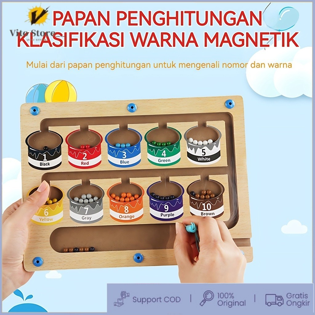 Jual （COD）Color Classification Maze - Mainan Sortir Warna Berhitung ...