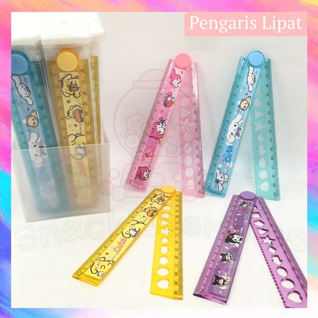Jual Penggaris Lipat 30cm / Penggaris karakter sanrio lipat /Penggaris ...