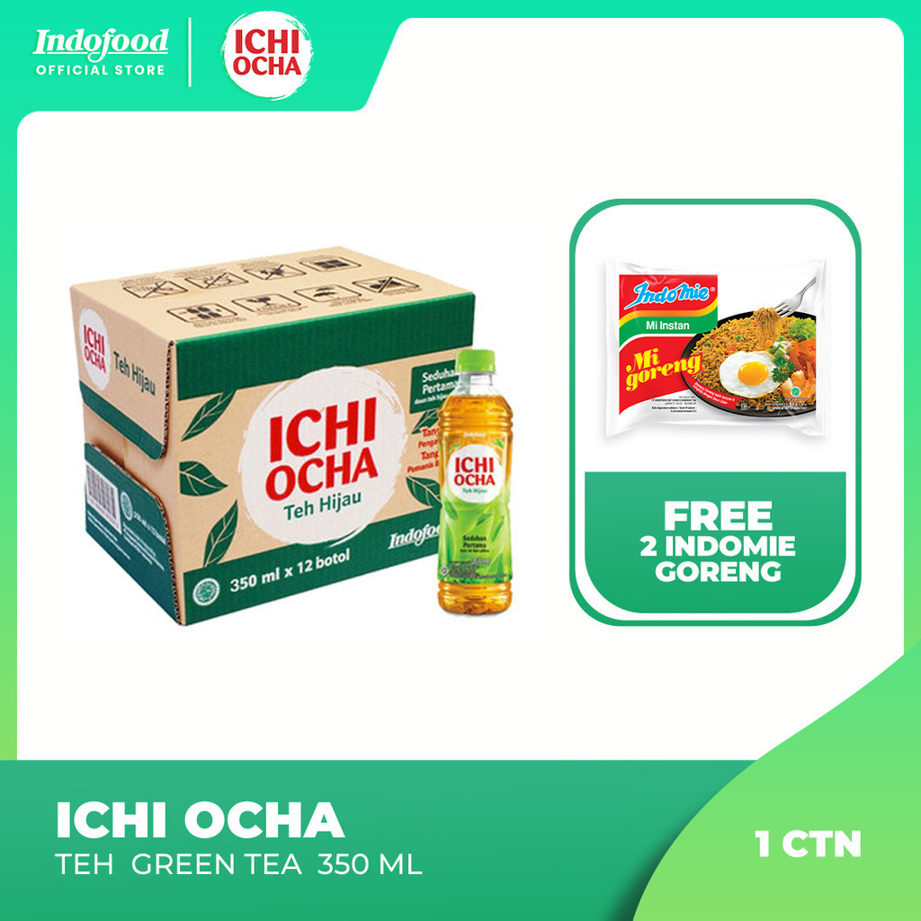 Jual 1 ctn Ichi Ocha Green Tea FREE 2 Indomie Goreng | Shopee Indonesia