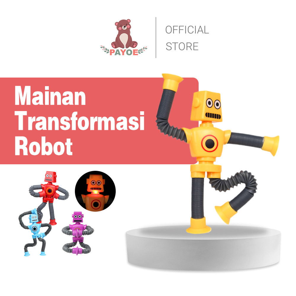 Jual PAYOE Suction Cup Tabung Telescopic Robot Mainan Dekompresi ...