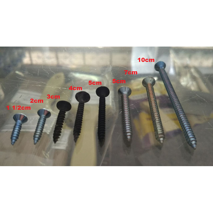 Jual Sekrup Skrup FAB / Sekrup Gypsum Harden screw 1 1/2cm , 2cm , 3cm ...