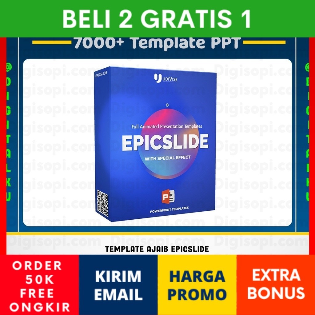 Jual Template Ajaib EPICSLIDE - 7000+ Template Powerpoint Full Animasi dan Efek Premium Murah ...