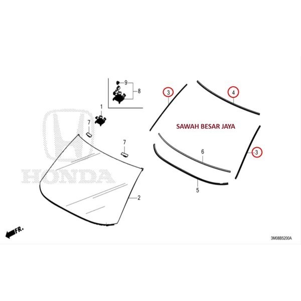 Jual PRE ORDER Karet List Kaca Depan Atas Samping Kanan Kiri HRV S E RS ...