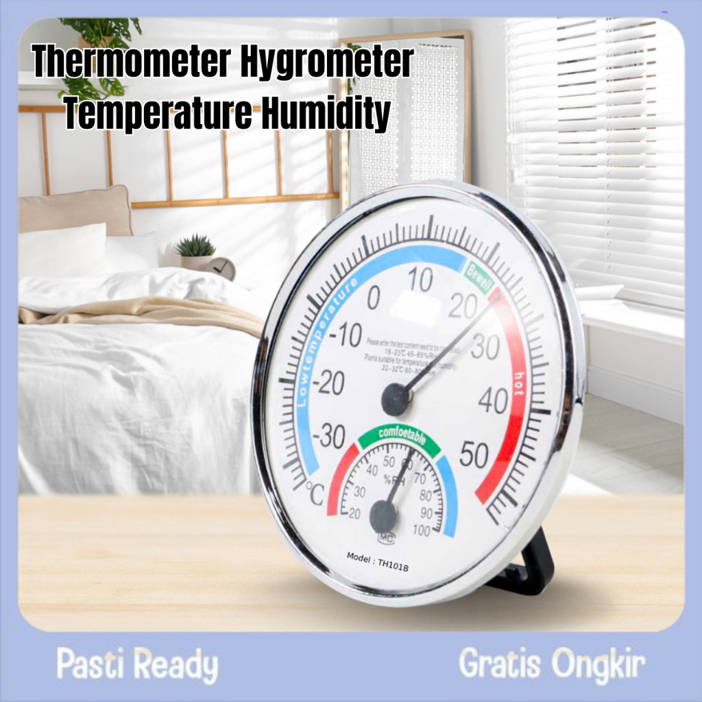Jual Termometer Ruangan Anymetre Analog Thermometer Hygrometer ...