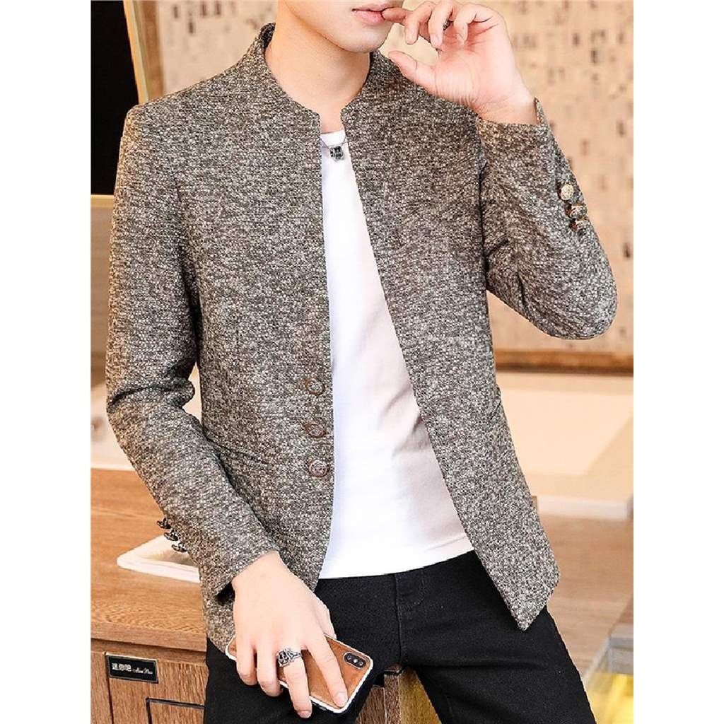 Jual Men's Spring and Autumn Mid Autumn Mountain Jacket Slim Fit ...