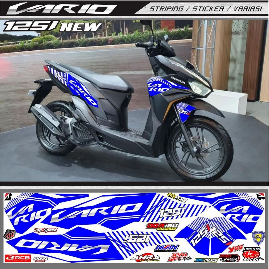 Jual POLET SETIKER striping stiker motor vario gn2 125 new 2023 2024 variasi / stiker new vario ...