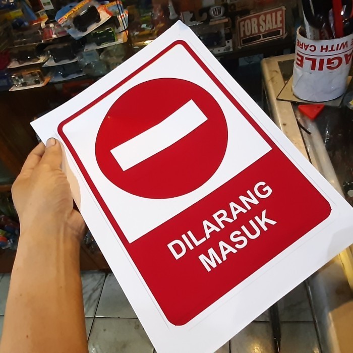 Jual Stiker dinding hiasan Rambu lalu lintas simbol dilarang masuk ...