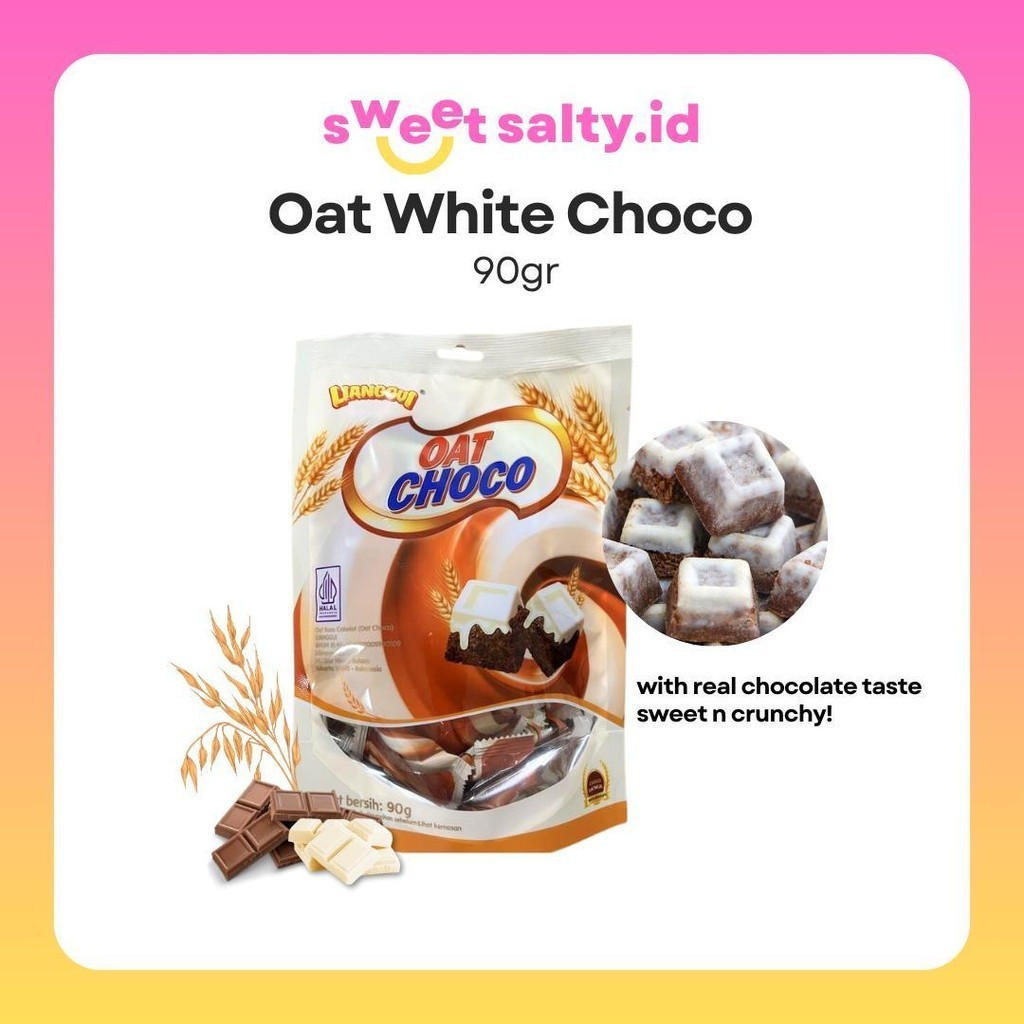 Jual [HALAL] Lianggui Oat White Choco 90gr | Wafer Oat | Biskuit Oat ...