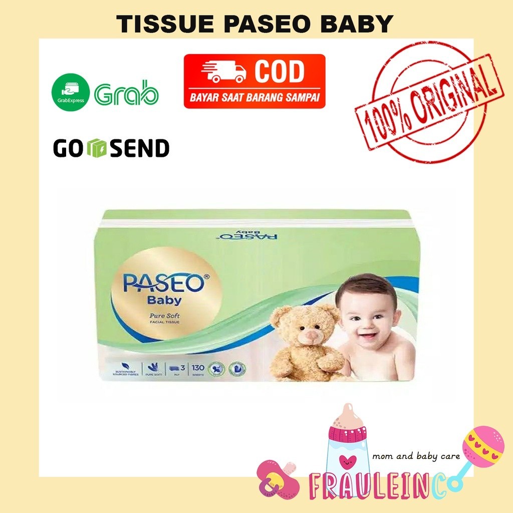 Jual *FRAULEINCO* Paseo Baby Tissue Pure Soft 130 sheet 3 ply / Tisu ...