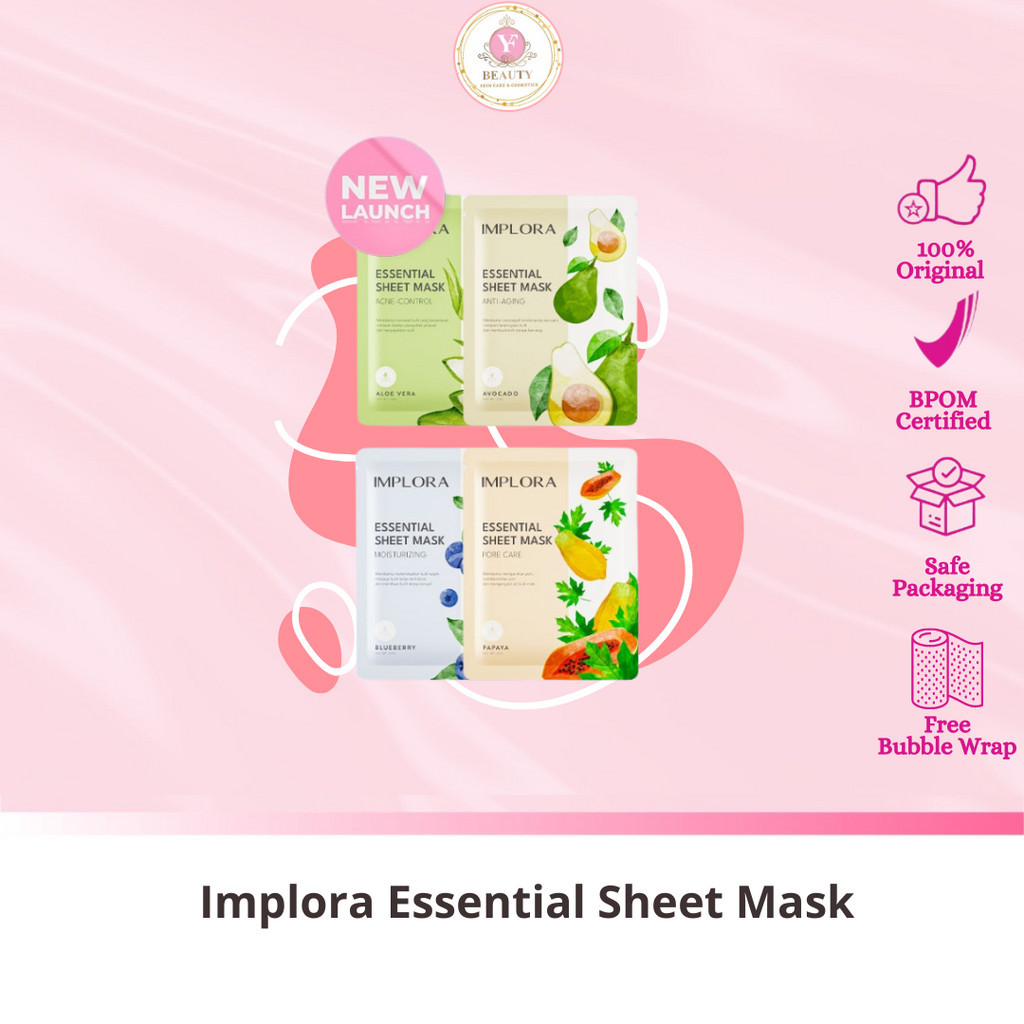 Jual YF BEAUTY Implora Essential Sheet Mask | Shopee Indonesia