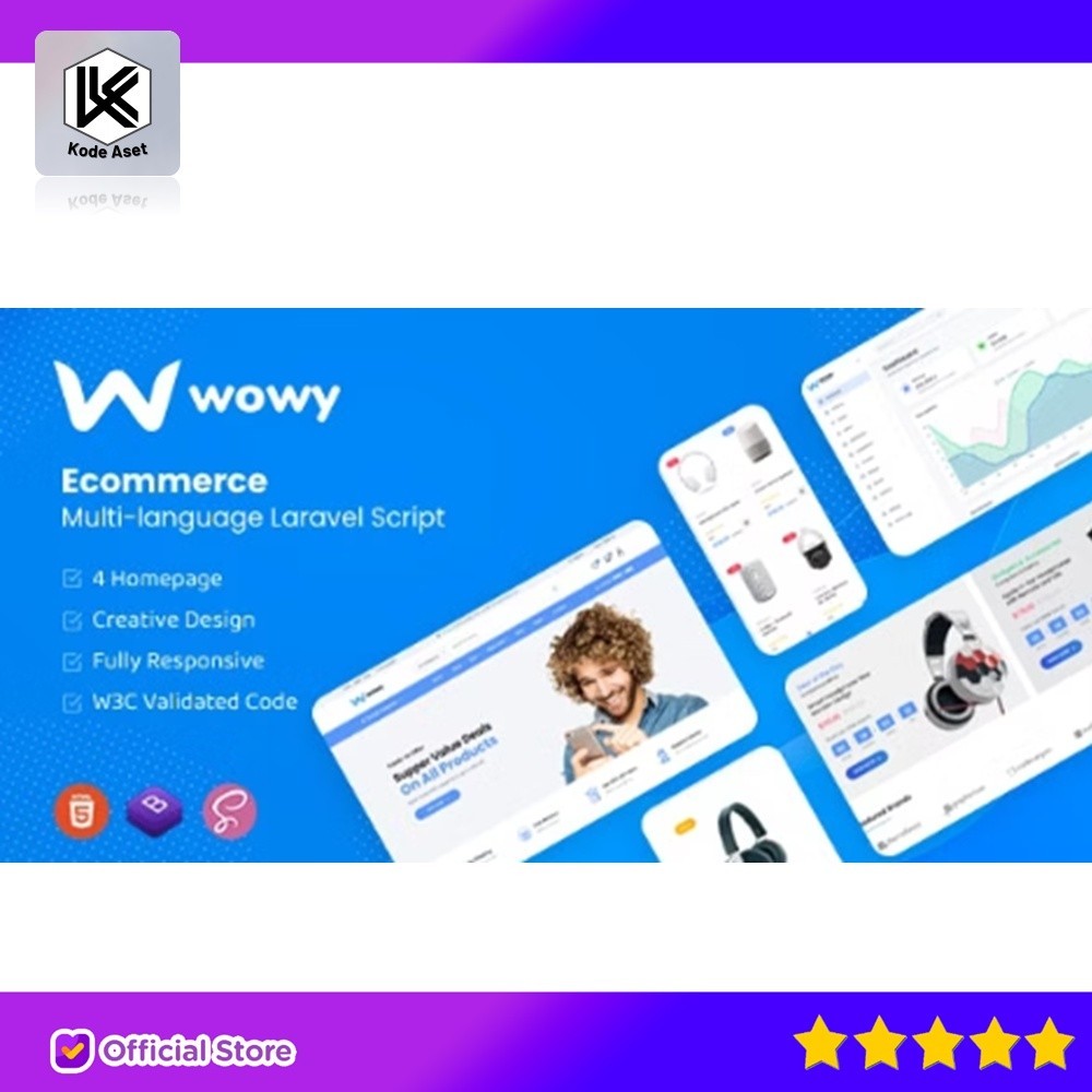 Jual SOURCE CODE APLIKASI WOWY - MULTI-LANGUAGE LARAVEL ECOMMERCE SCRIPT BY KODEASET | Shopee ...