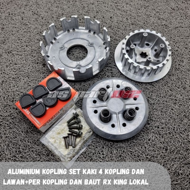 Jual ALUMUNIUM RUMAH KOPLING RX KING SET KAKI 4 DAN LAWAN + KARET KOPLING + PER KOPLING + BAUT ...
