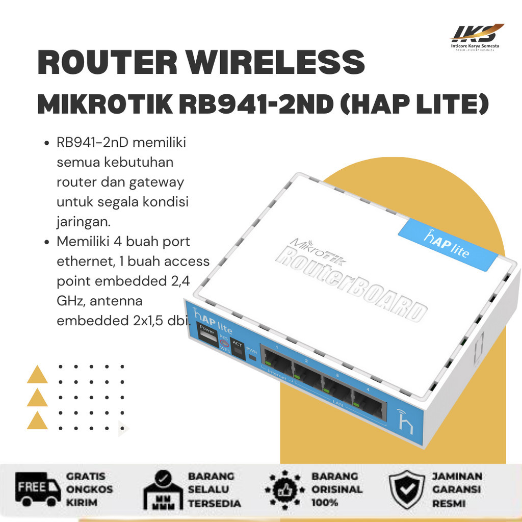 Jual Router Wireless Mikrotik RB941-2nD (hAP lite) | Shopee Indonesia