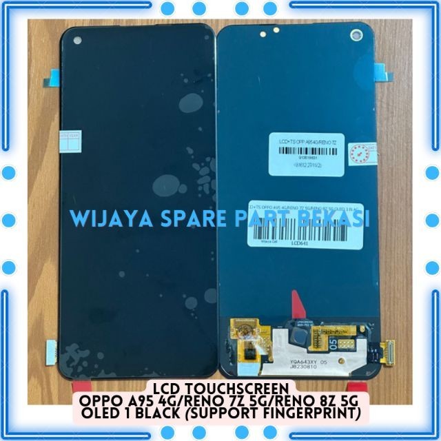 Jual LCD TOUCHSCREEN OPPO A95 4G/RENO 7Z 5G/RENO 8Z 5G OLED 1 BLACK (SUPPORT FINGERPRINT ...