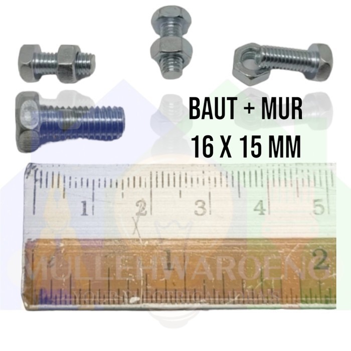 Jual MUR BAUT 6 X 15 / RING MUR BAUT M6 X 15 GALVANIS / BMP M6 X 15 ...