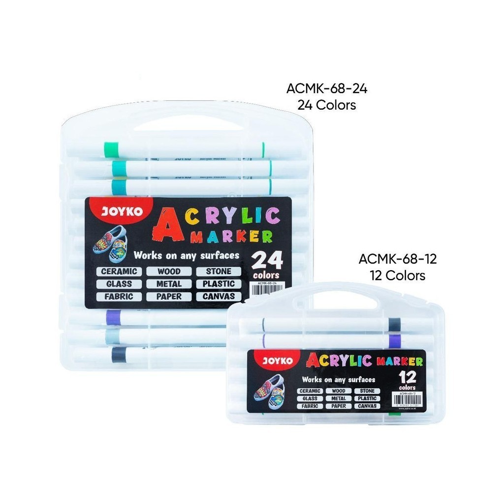 Jual [SET] SPIDOL AKRILIK WARNA WARNI / COLORING ART ACRYLIC MARKER ...