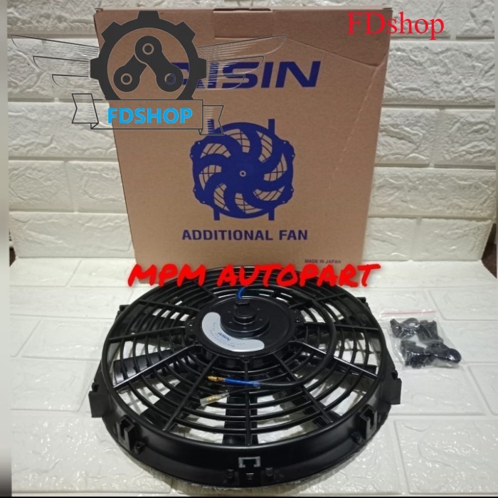 Jual kipas motor extra ekstra fan radiator ac mobil universal 12" 12 in 12v | Shopee Indonesia