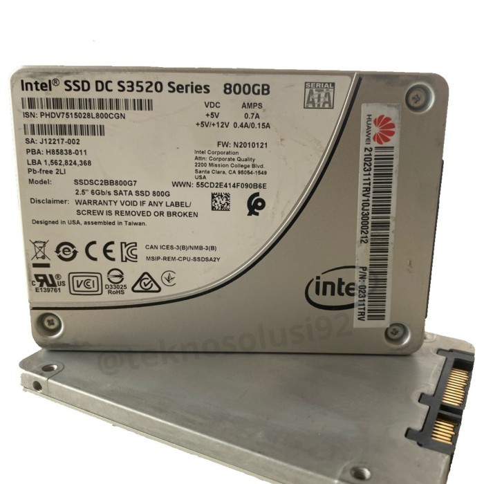 Jual SSD Intel DC S3520 Series 800GB 2.5in SATA | Shopee Indonesia