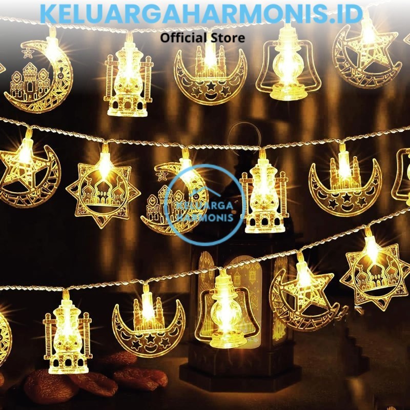 Jual KH Lampu Tirai Ramadhan Idul Fitri Ramadhan Lampu Bulan Bintang ...