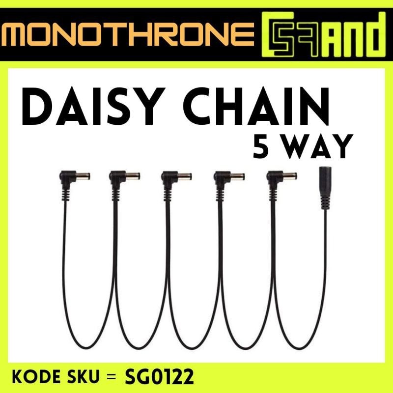 Jual Kabel Daisy Chain 5 Way Plug Efek Effect Pedal Gitar Power Supply ...