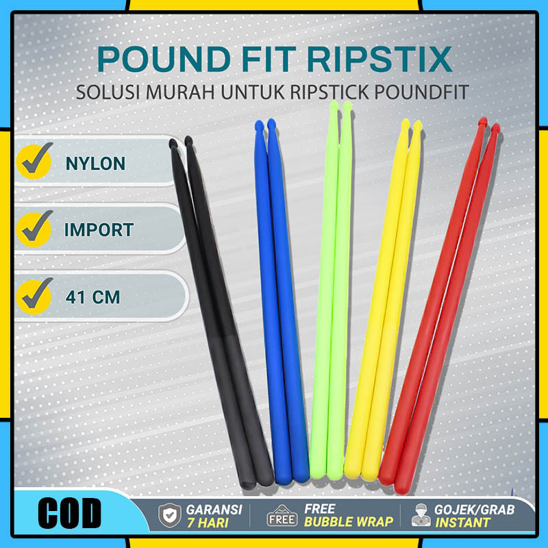 Jual Stick Pound Fit Workout Fluoresensi Ripstix Poundfit Stik Nylon ...