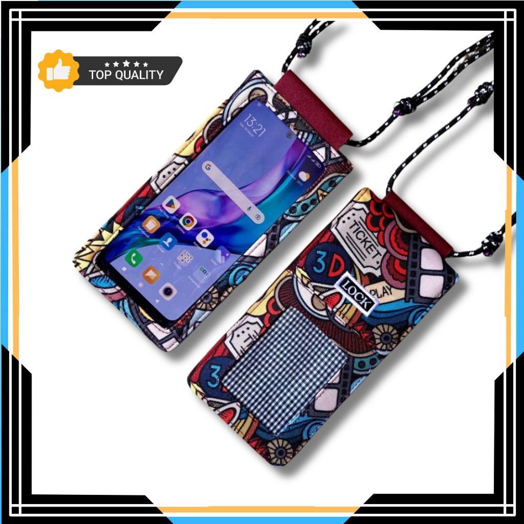 Jual Tas Dompet HP Dompet Handphone ID Card Holder Hanging Phone Wallet ...