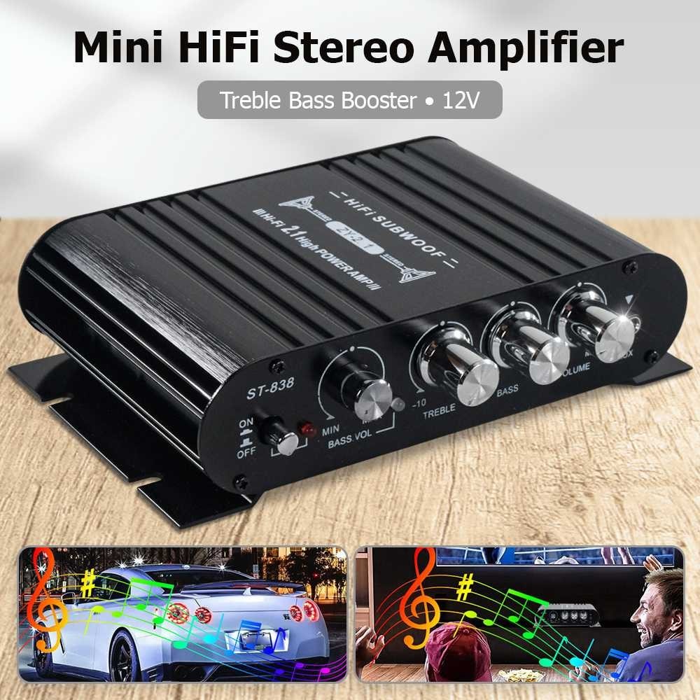 Jual Ampli Mobil Amplifier Treble Bass Booster 12V Papan Amplifier Hi ...