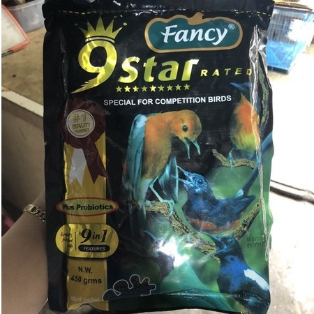 Jual fancy 9 star plus probiotik seaweed pur burung hijau pakan burung ...